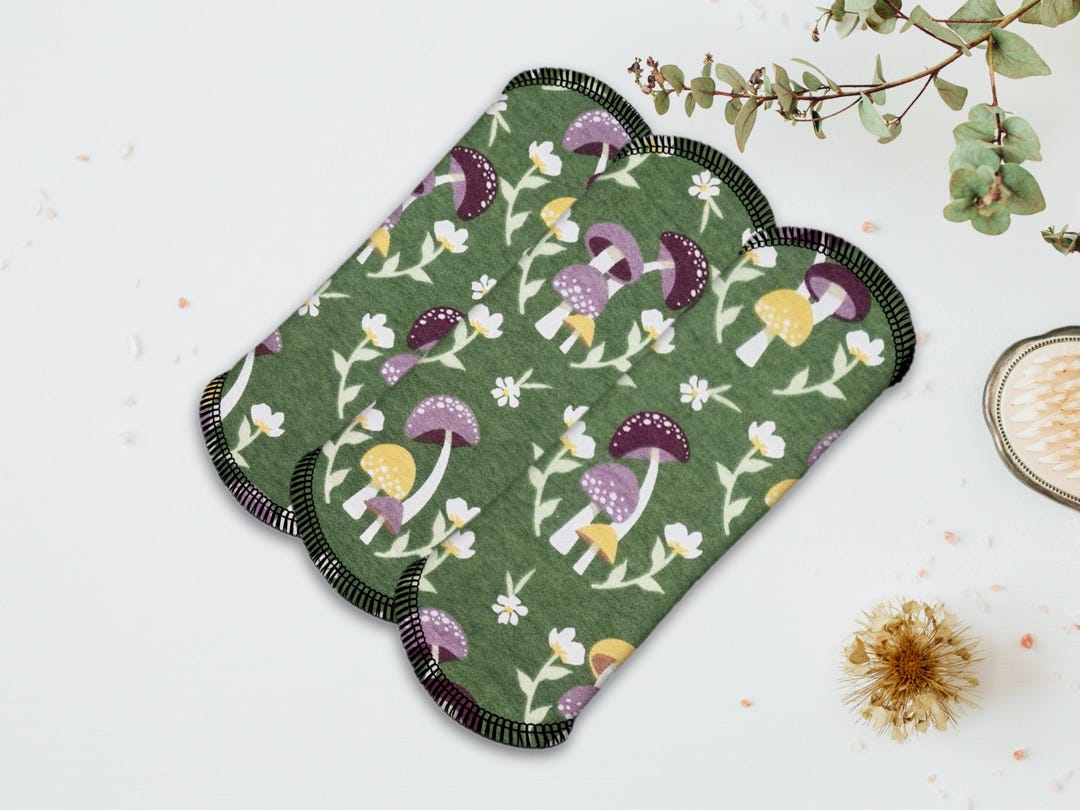 Cloth Panty Liners, Reusable Soft and Light 100% Cotton Flannel Daily ...