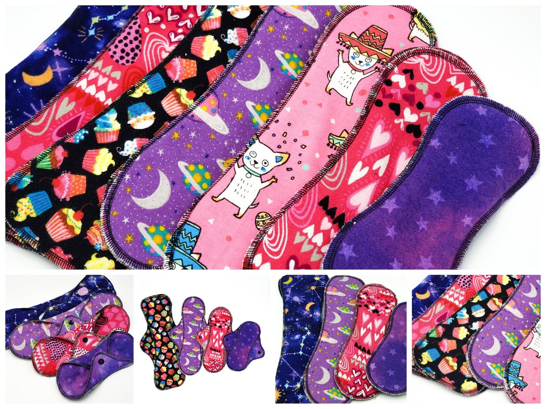 Reusable Pads Set, Reusable Cloth Pads Set, Reusable Pads Period, Cloth ...