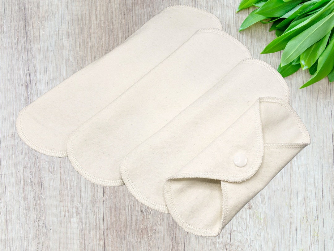White Reusable Cloth Panty Liners - Super Soft and Light 100% Cotton ...