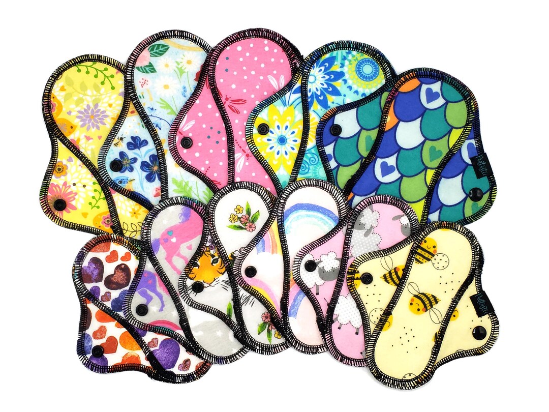 First Period Kit, Reusable Pads for Girls, Super Soft 100% Cotton ...