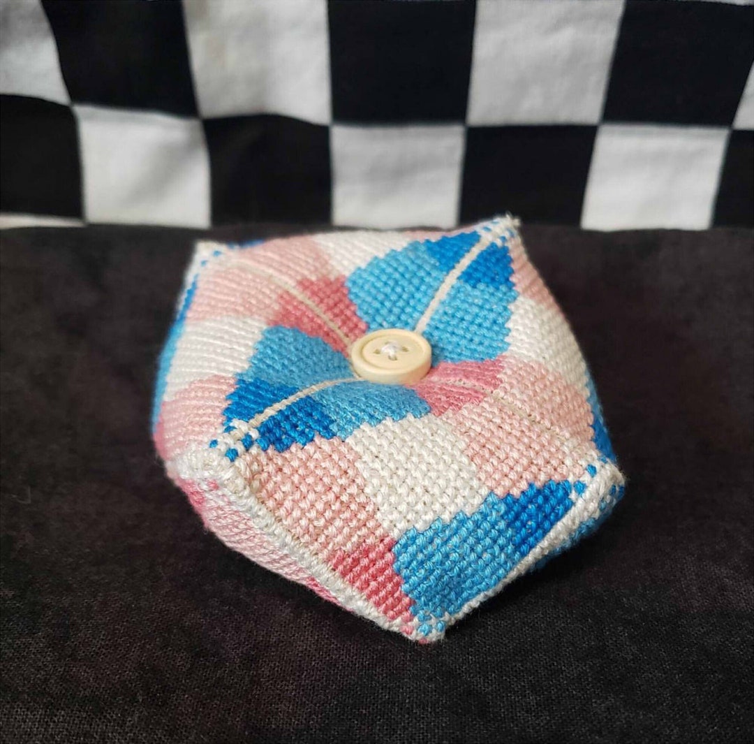 Trans Pride Biscornu | Transgender Flag | Cross Stitch Pattern ...