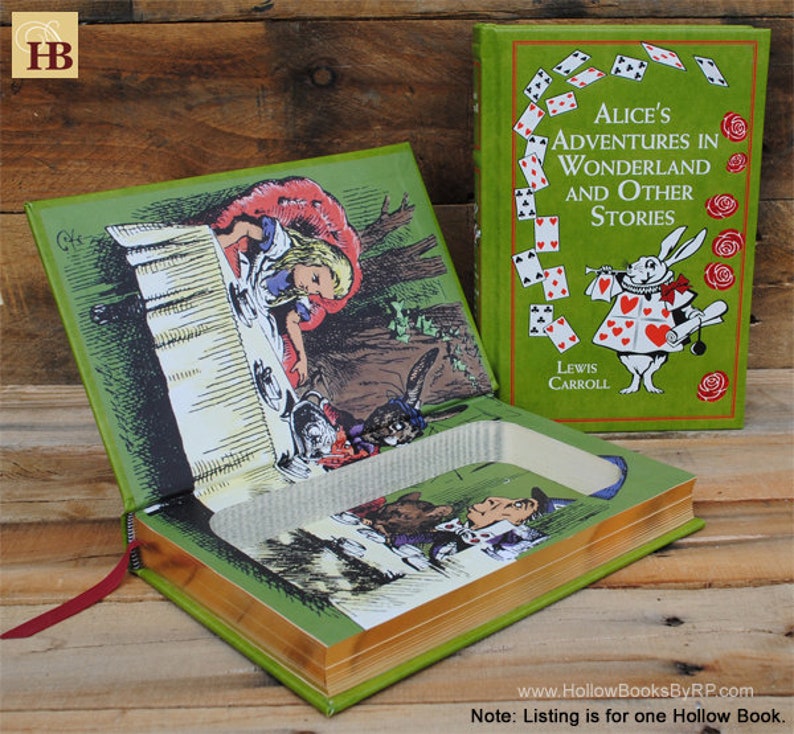 Book Safe Alice's Adventures in Wonderland Green | Etsy
