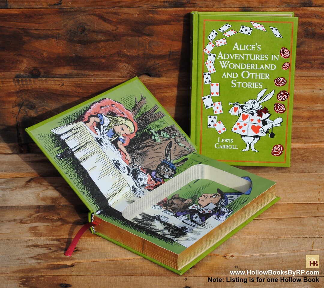 Book Safe - Alice's Adventures in Wonderland - Green Leather Bound ...