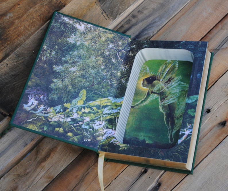 Hollow Book Safe Irish Fairy and Folk Tales Green Leather | Etsy