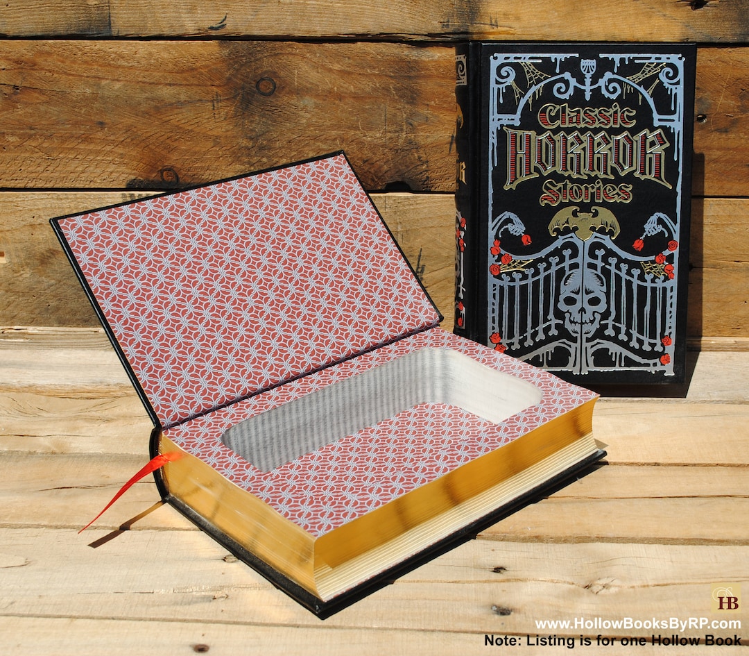 Book Safe - Classic Horror Stories - Leather Bound Hollow Book Safe - Etsy