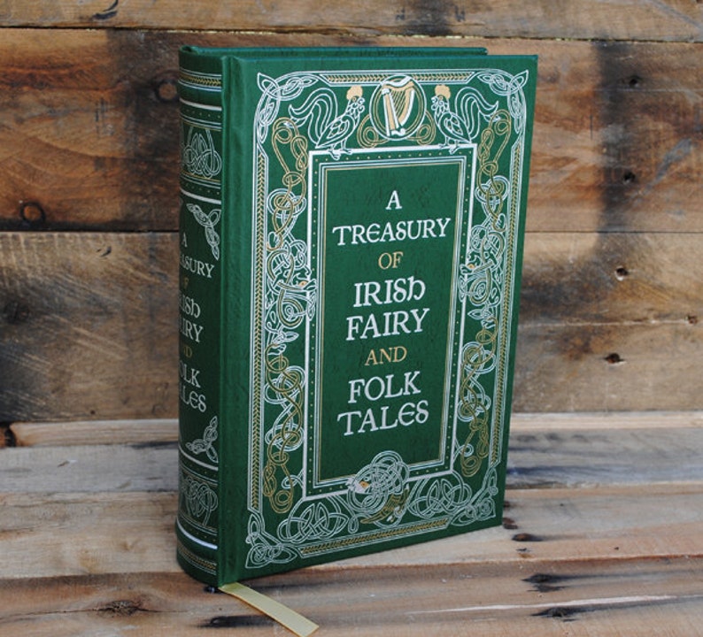 Hollow Book Safe Irish Fairy and Folk Tales Green Leather | Etsy