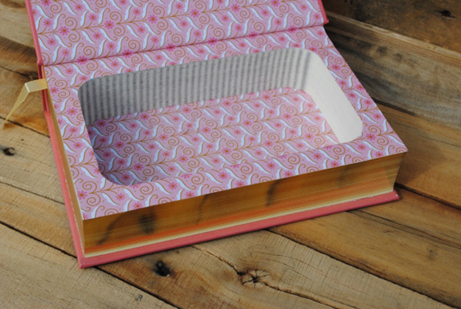 Book Safe - Little Women - Pink Leather Bound Hollow Book Safe - Etsy
