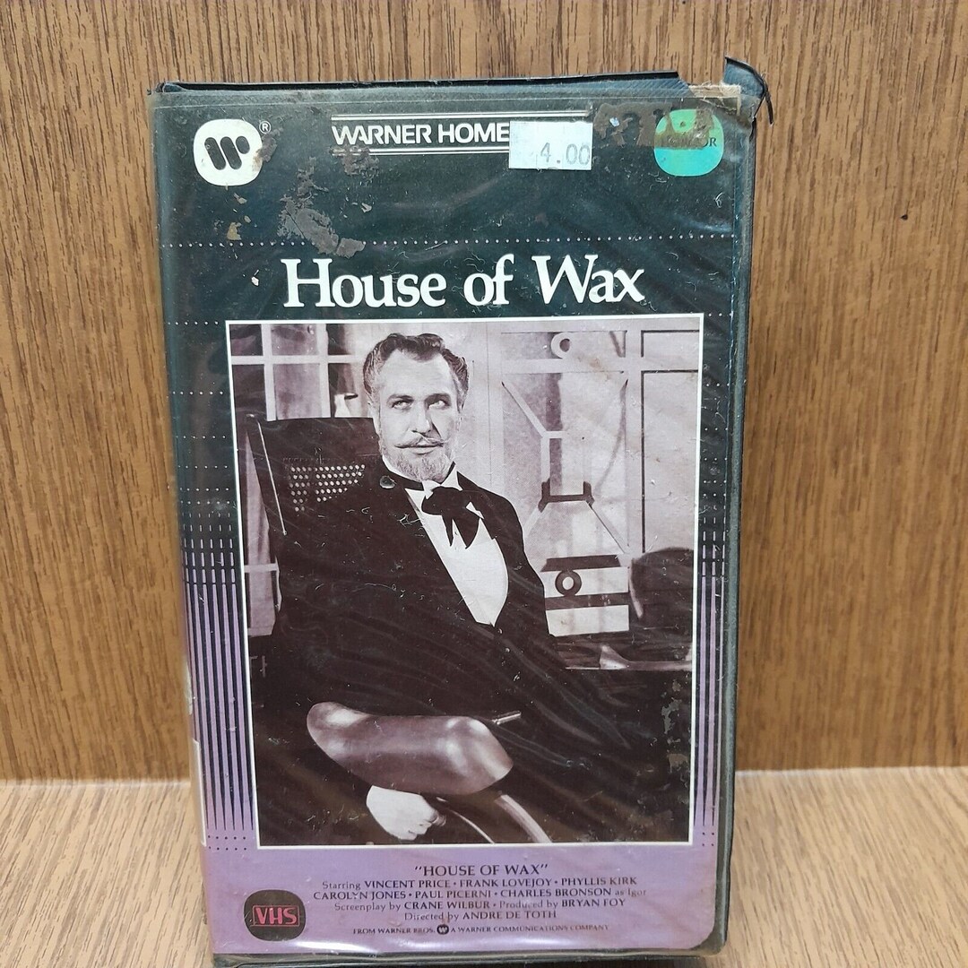 House of Wax VHS VCR Used Movie Vincent Price Warner Clamshell Horror ...