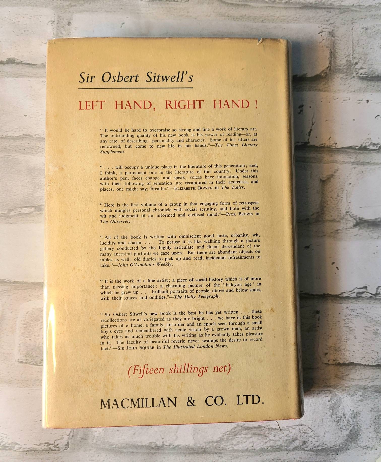 The Scarlet Tree. Sir Osbert Sitwell. 1946 First Edition. Autobiography ...