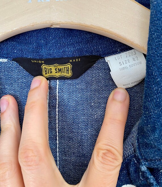 Big Smith Denim Chore Jacket with Vintage Train Patch… - Gem