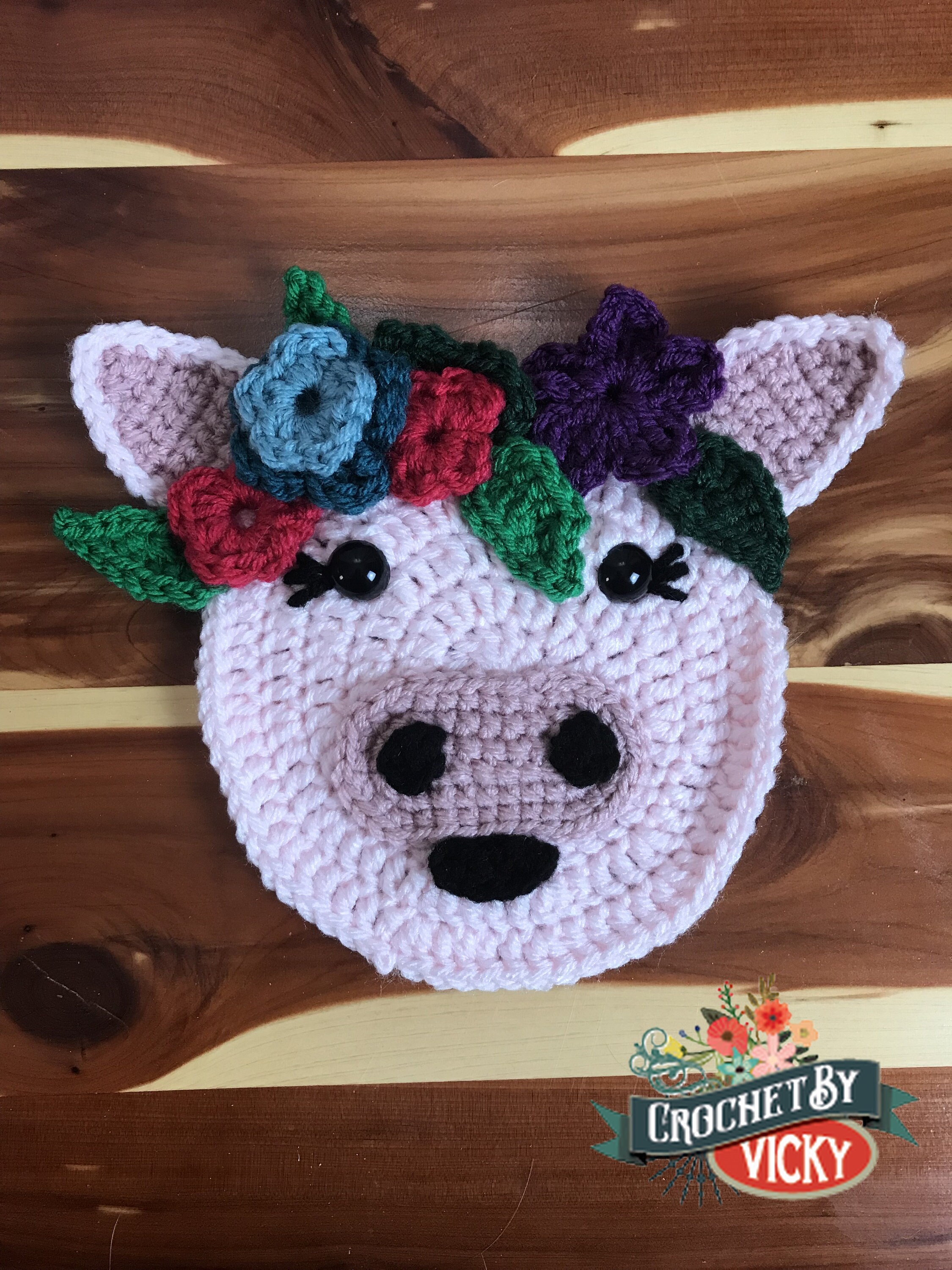 CROCHET PATTERN, PDF, Boho Pig, Applique, Crochetbyvicky - Etsy