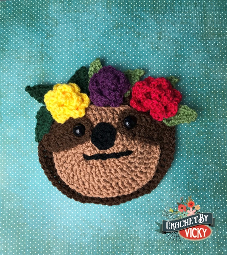 CROCHET PATTERN, PDF, Boho Sloth, Applique, Crochetbyvicky - Etsy