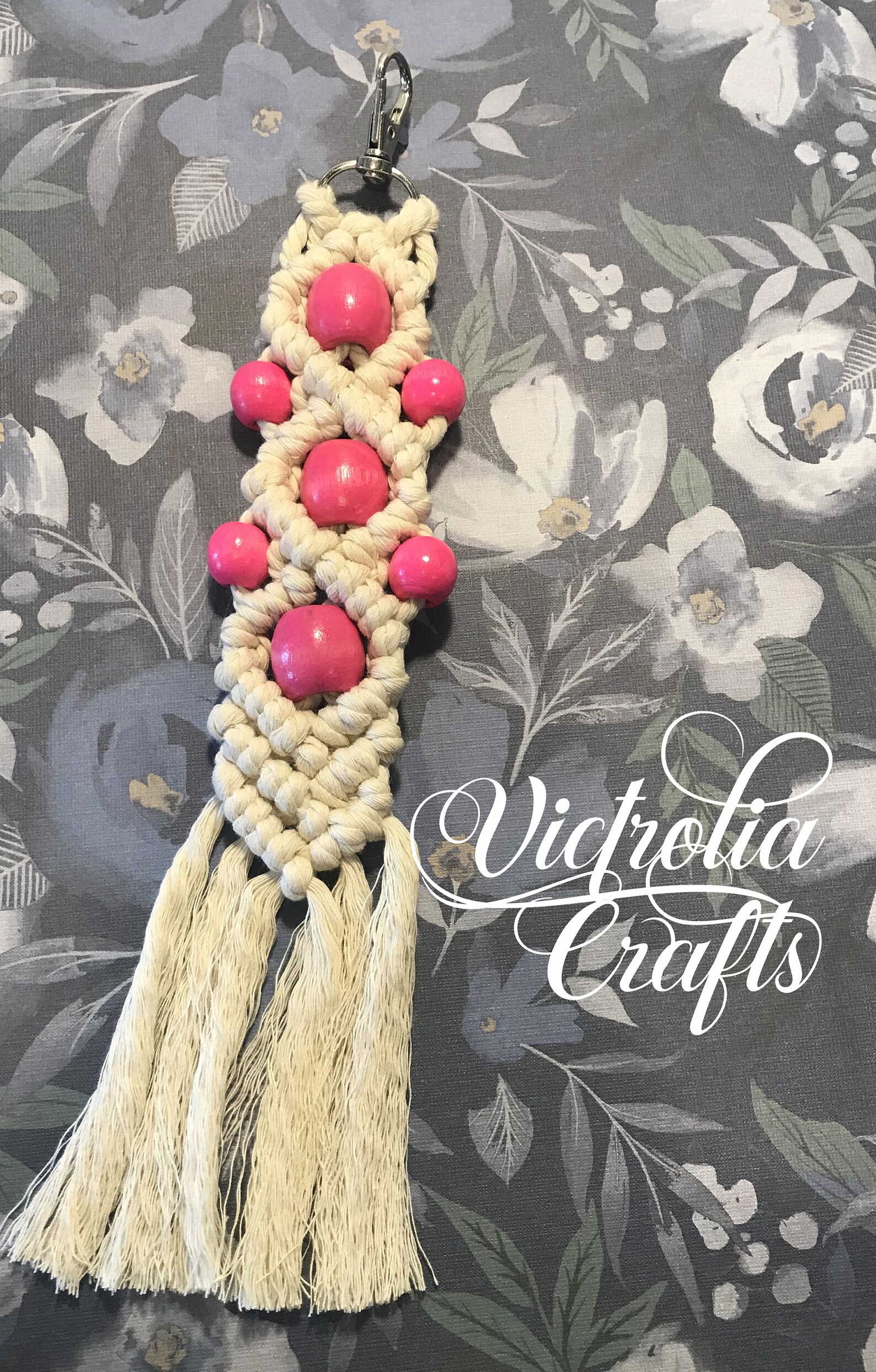 Macrame Keychain Macrame Key Fob Macrame Purse Fob - Etsy