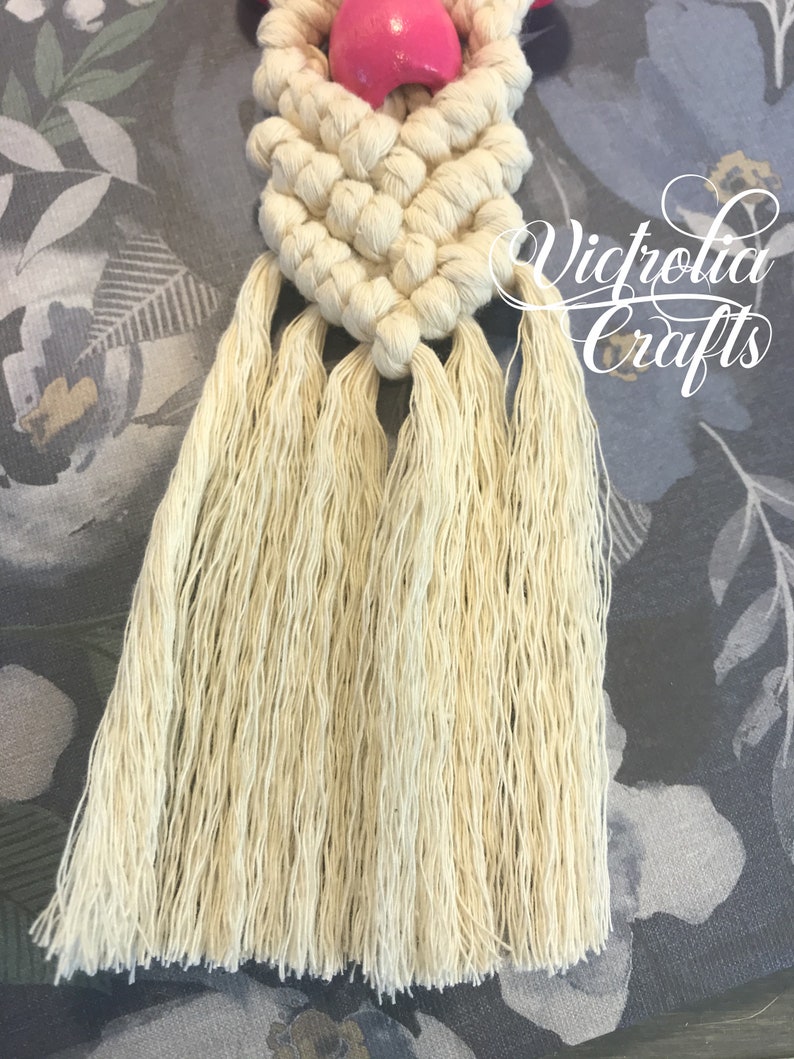 Macrame Keychain Macrame Key Fob Macrame Purse Fob - Etsy