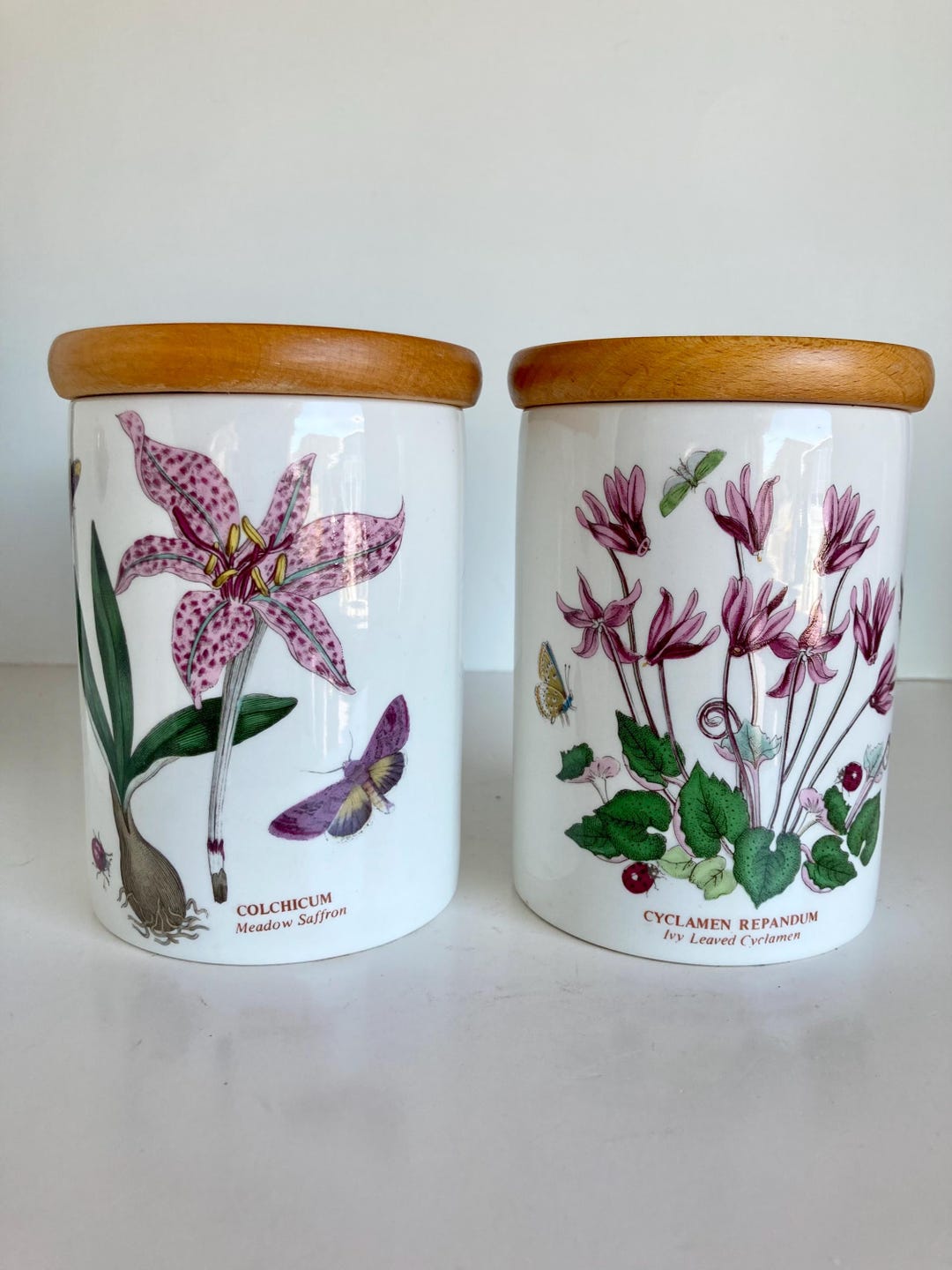 Vintage Portmeirion Botanic Garden Ceramic Kitchen Canister Set ...