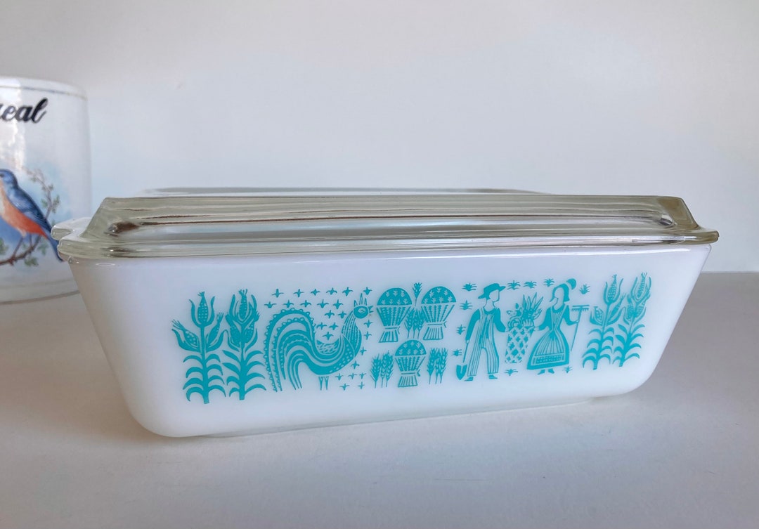Pyrex Amish Butterprint Large Glass Refrigerator Keeper Leftover Dish ...