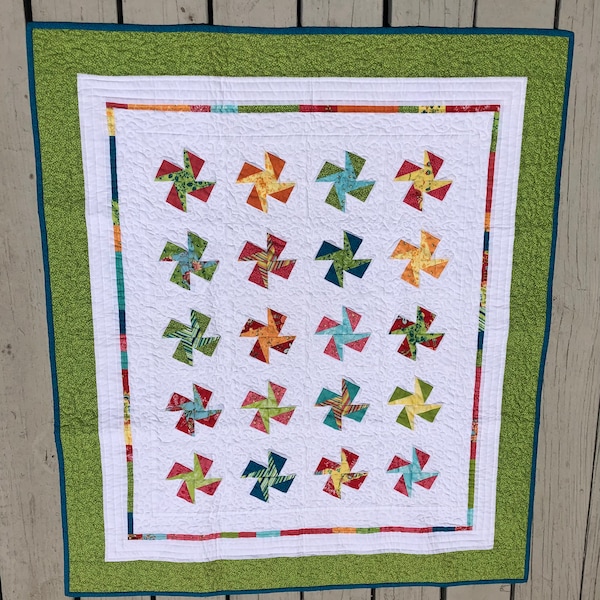 Twisted Pinwheel Quilt Pattern - Etsy