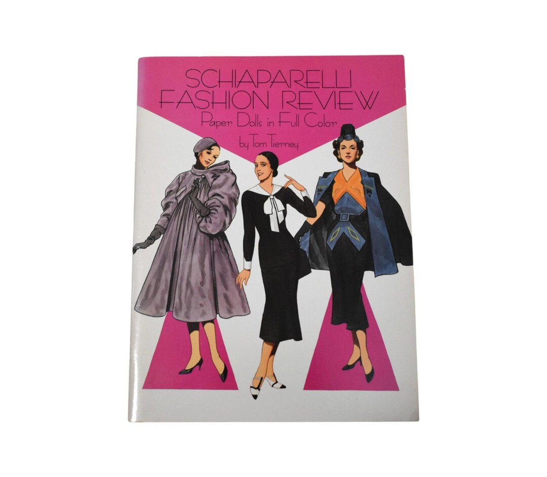 Vintage Schiaparelli Book 80s Tom Tierney Deadstock Paper Dolls Fashion ...