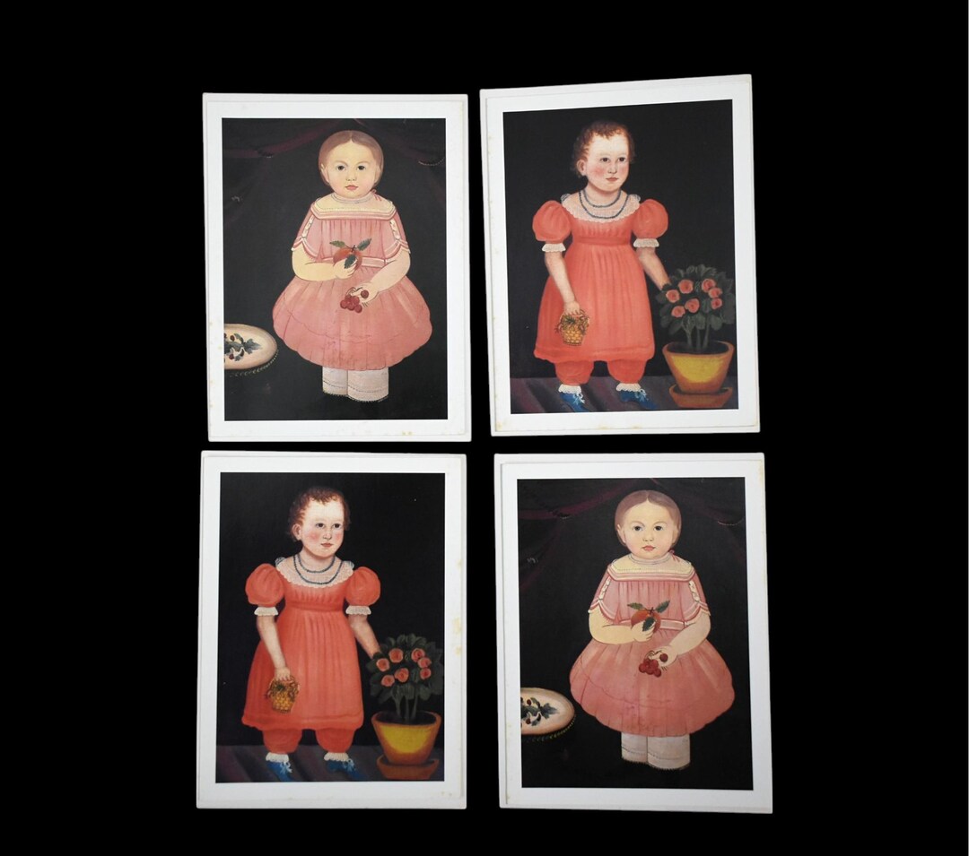 Vintage MET Cards Metropolitan Museum 90s Americana Folkart 1800s Girls ...