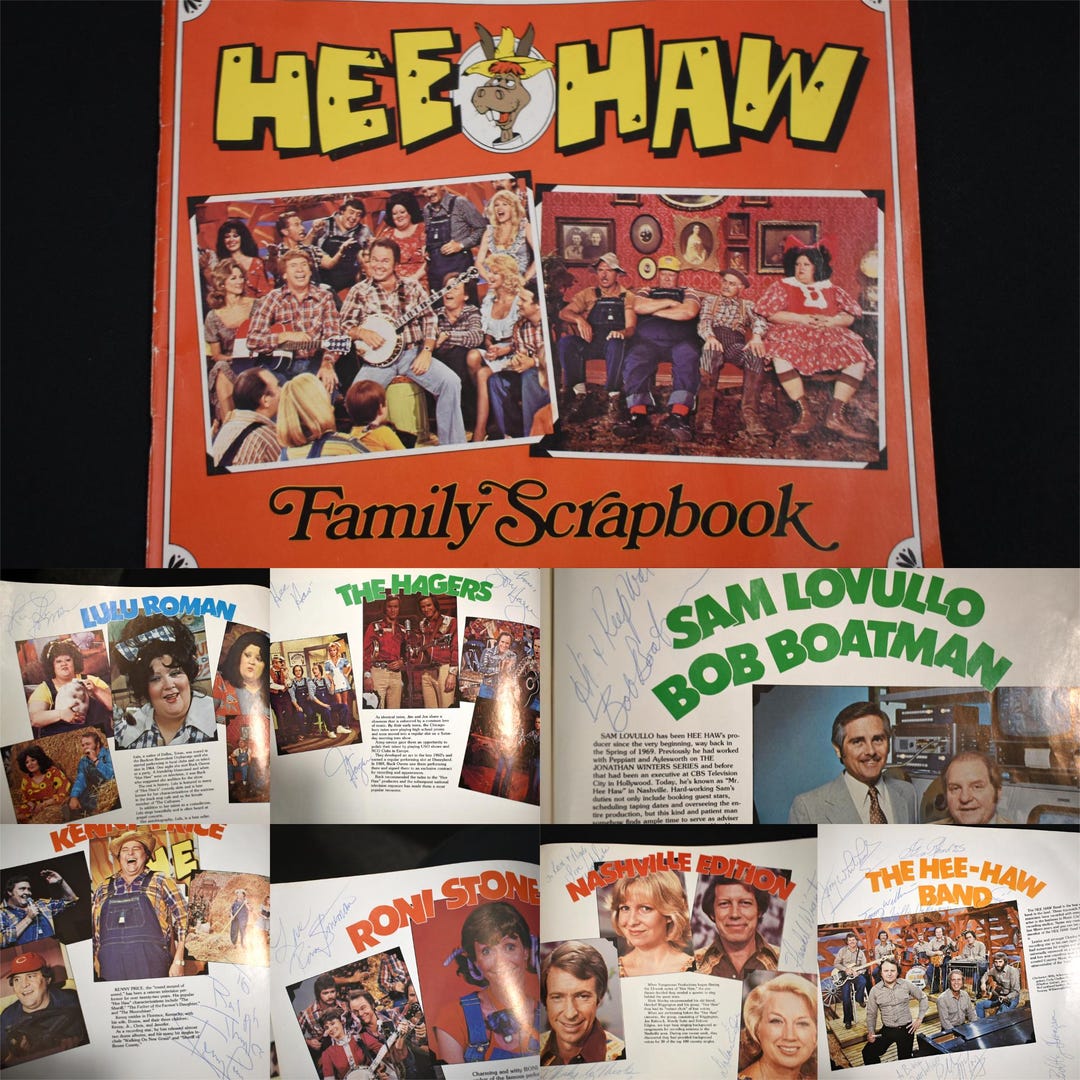 Vintage 70s Book Hee Haw 1979 Family Scrapbook Hager Twins Band Lulu ...