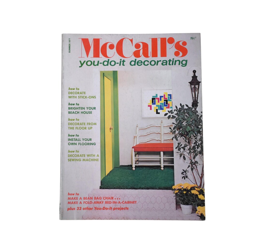 Vintage 70s Magazine Mccalls Summer 1971 Do It Yourself DIY Home ...