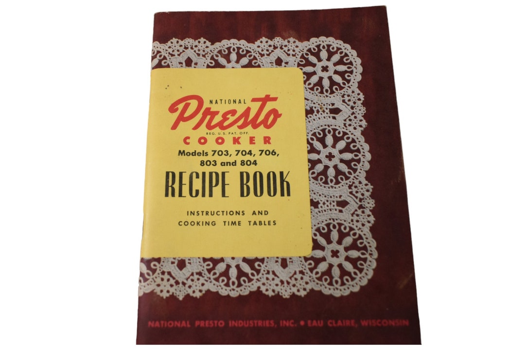 Vintage Users Manual 50s Presto Pressure Cooker Instruction Guide ...