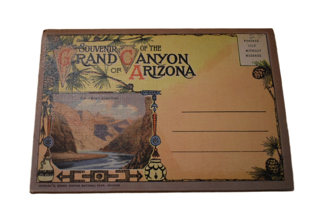 Vintage 30s Postcard Grand Canyon Souvenir Tourist Accordion Fold Out ...