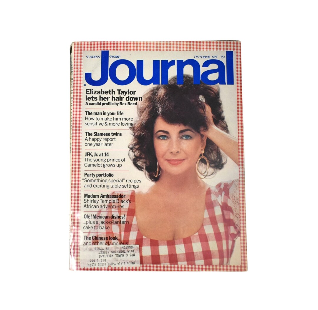 Vintage 70s Magazine Ladies Home Journal Elizabeth Taylor Cover Oct ...