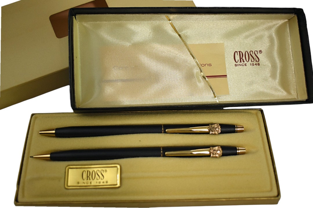 Vintage Cross Pen 80s Classic Black Ballpoint Pencil 2pc Dept of EPA ...
