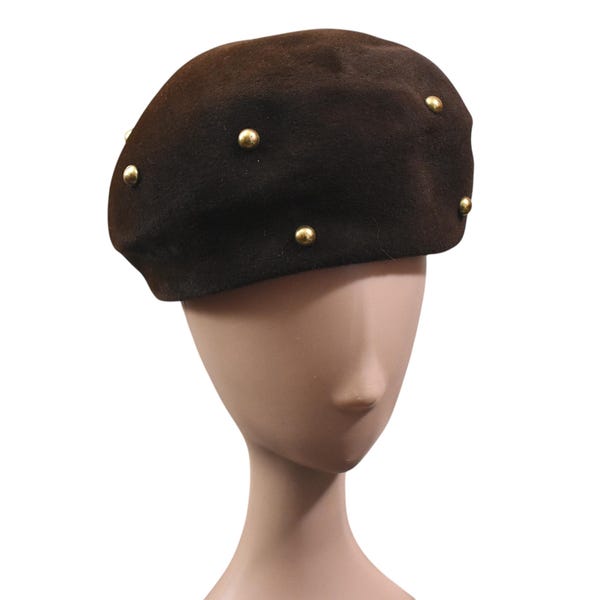 Vintage Wool 60s Mod Hat - Etsy