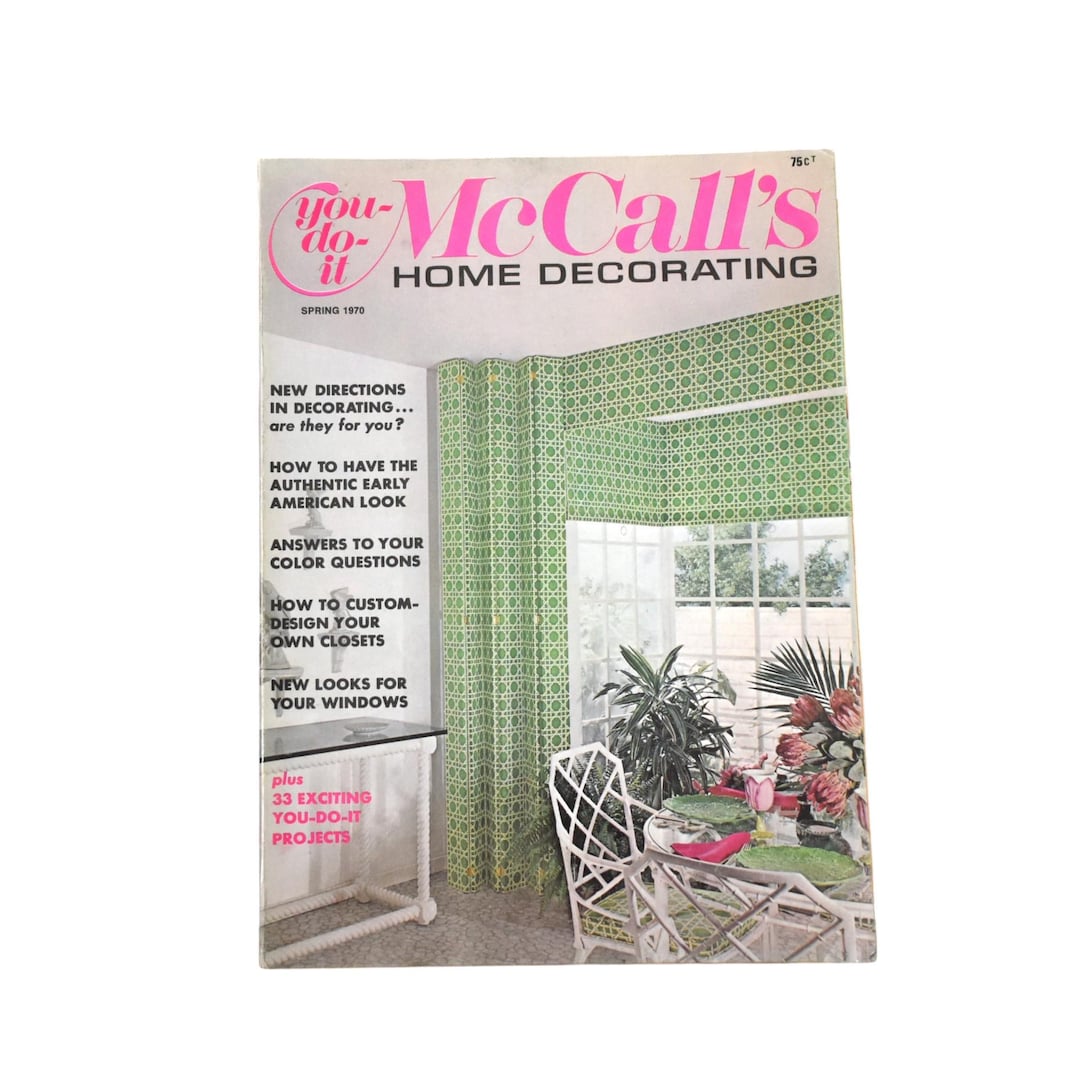 Vintage 70s Magazine Mccalls Spring 1970 Do It Yourself DIY Home ...