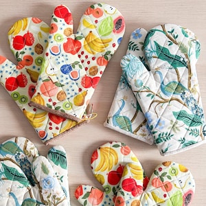 PDF Sewing Pattern - Long Quilted Oven Mitts, Kitchen Accessories, DIY ...