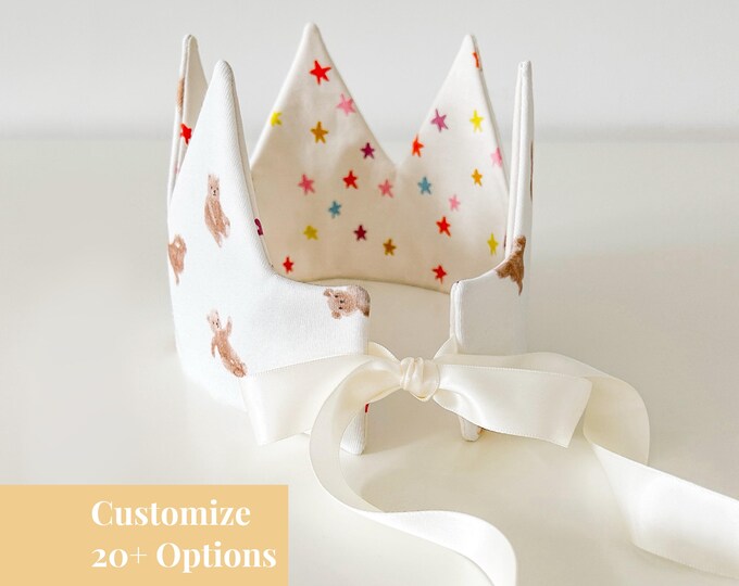 Custom Childrens Crown, Babys First Birthday Crown, Pretend Play ...