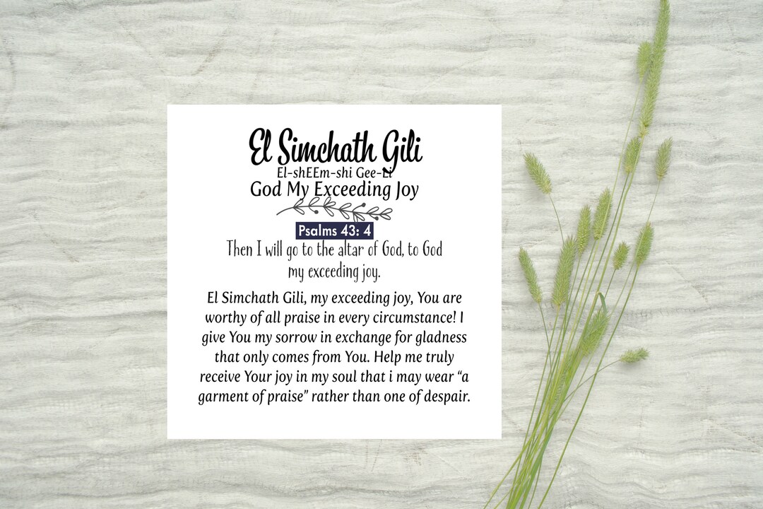 Names of God Prayer Cards - Etsy