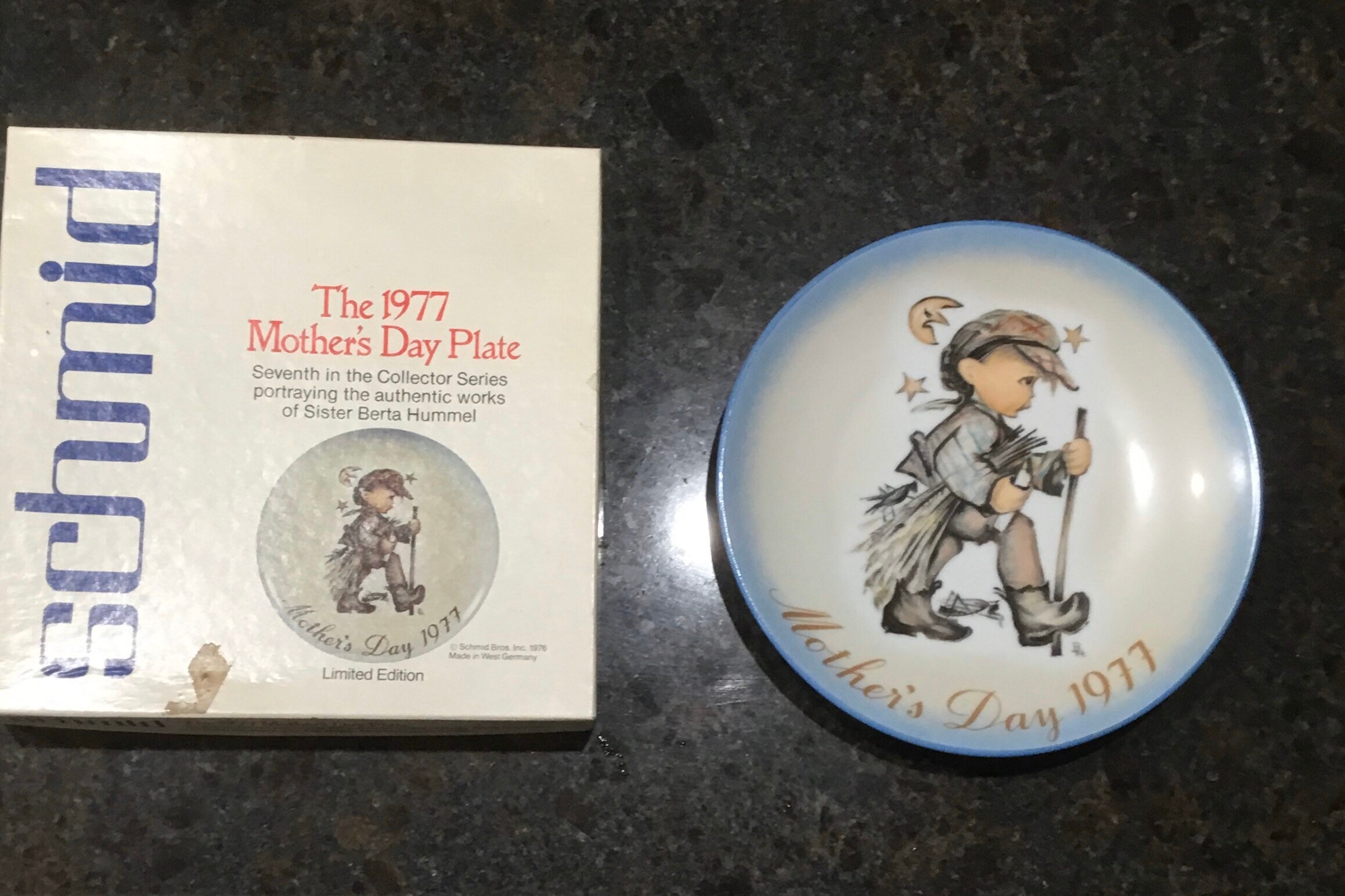 Sister Berta Hummel Mothers Day Plate 1977 moonlight Return - Etsy