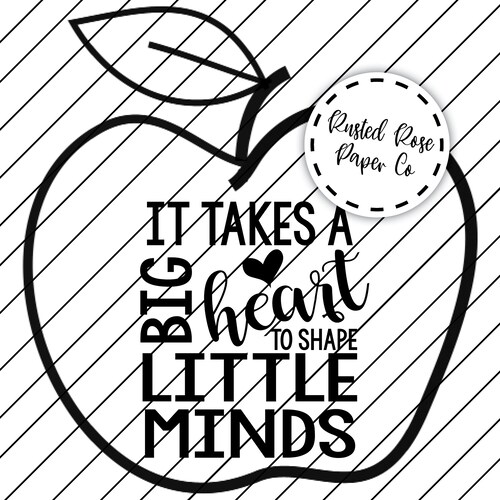 It Takes A Big Heart to Shape Little Minds SVG Teacher Days - Etsy