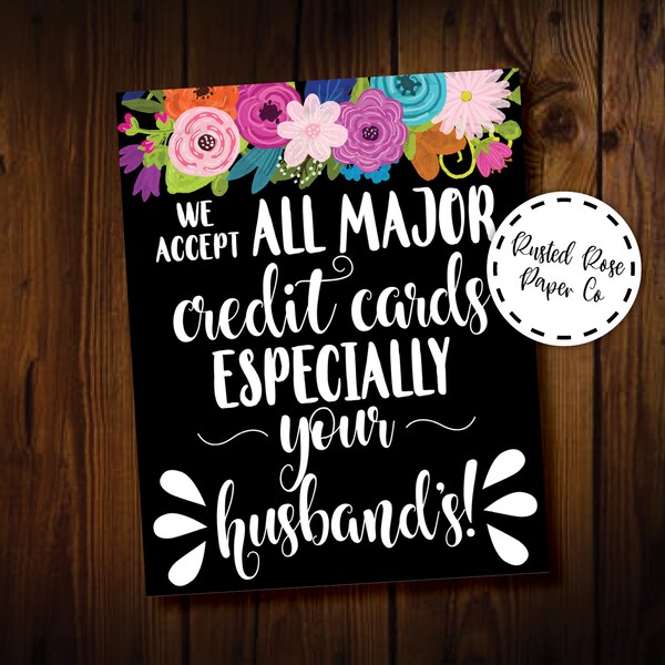 Credit Card Signs - Etsy