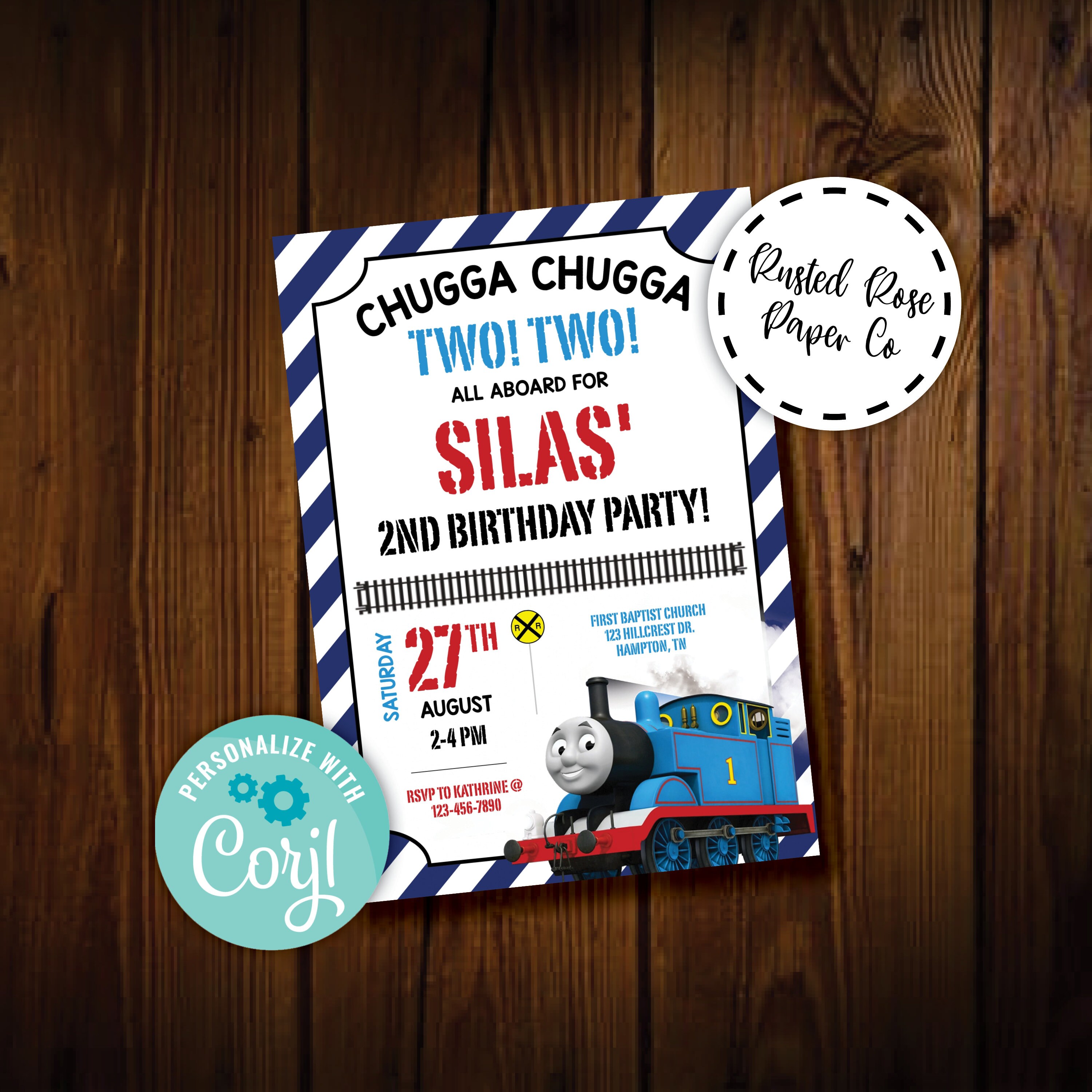 Thomas And Friends Birthday Invitations