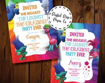 Princess Poppy Party Invitation - Etsy