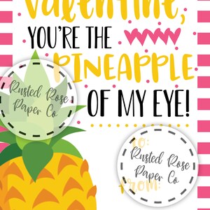 Flamingo Pineapple Valentines School Valentines Kids - Etsy