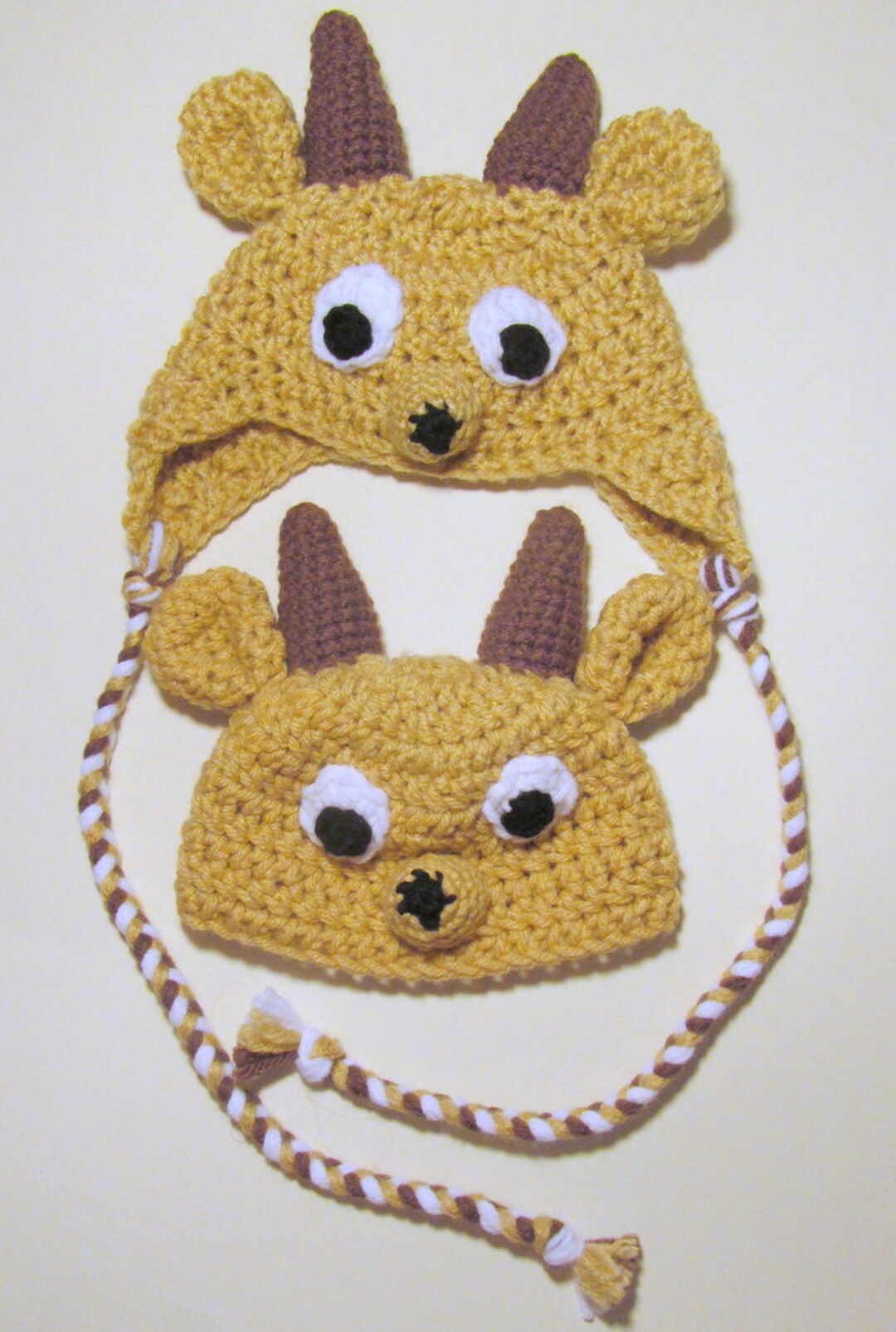 Goat Hat With or Without Earflaps PDF Crochet Pattern Newborn to Adult ...