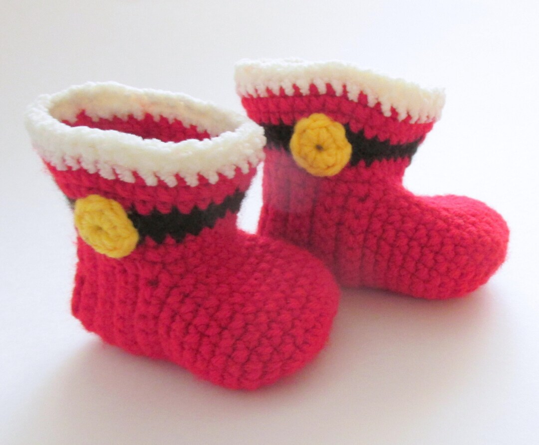 Santa Booties PDF Crochet Pattern INSTANT DOWNLOAD - Etsy