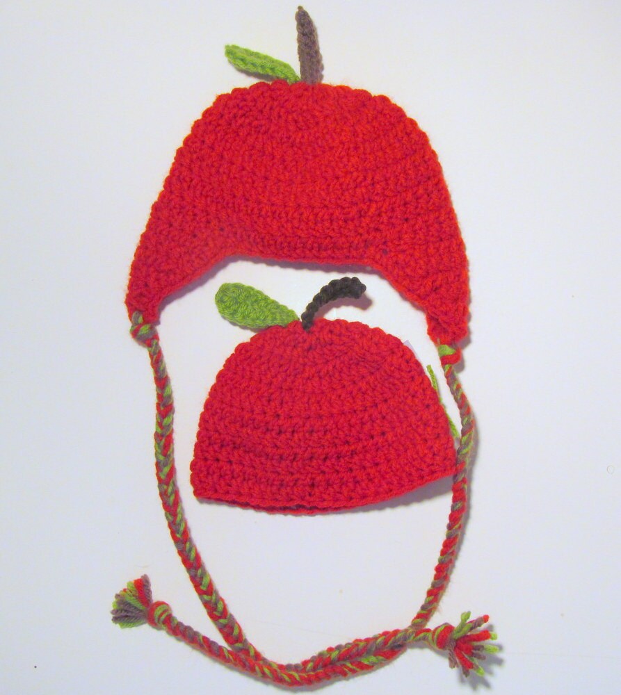 Apple Hat With or Without Earflaps PDF Crochet Pattern | Etsy