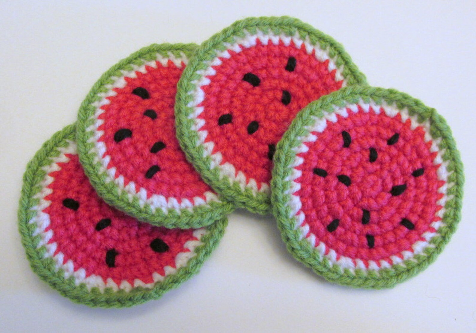 Watermelon Coasters PDF Crochet Pattern INSTANT DOWNLOAD - Etsy