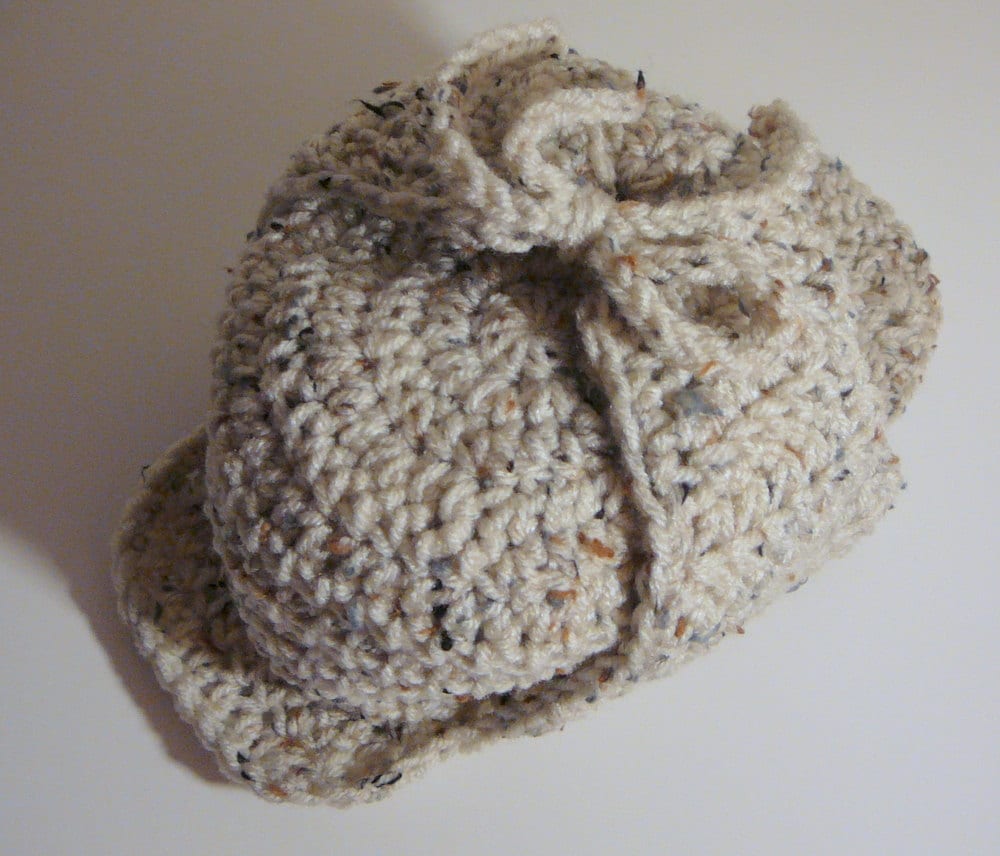 Deerstalker Sherlock Holmes Hat PDF Crochet Pattern Newborn - Etsy