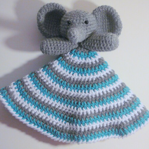 Elephant Security Blanket PDF Crochet Pattern Instant - Etsy