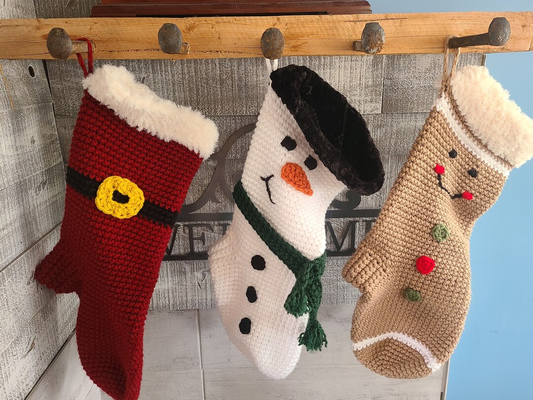 3 Stocking Patterns PDF Crochet Pattern INSTANT DOWNLOAD - Etsy