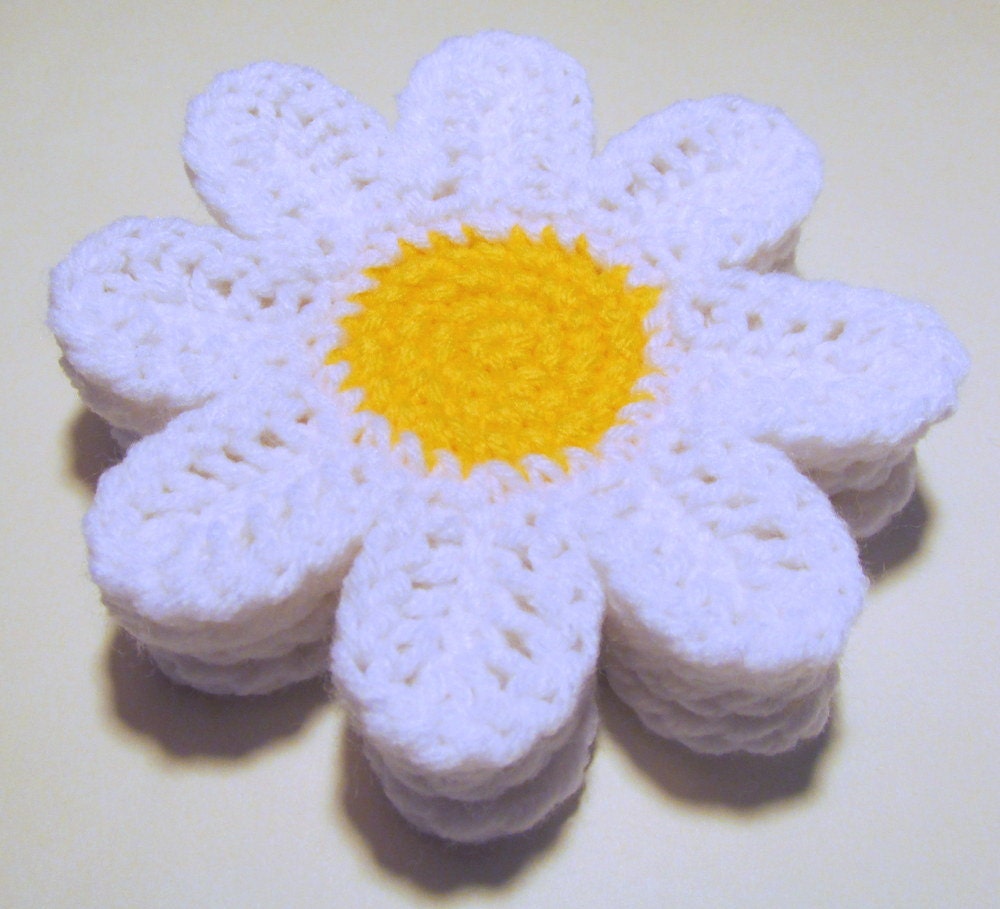 Daisy Coasters PDF Crochet Pattern INSTANT DOWNLOAD - Etsy Australia