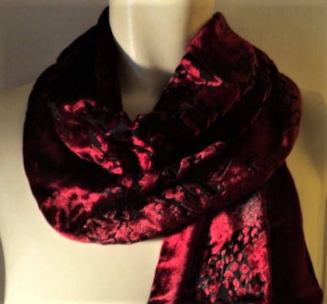 Devoré, SILK Scarf, VINTAGE, VINTAGE Silk, Burn Out Silk, Burnt Out ...