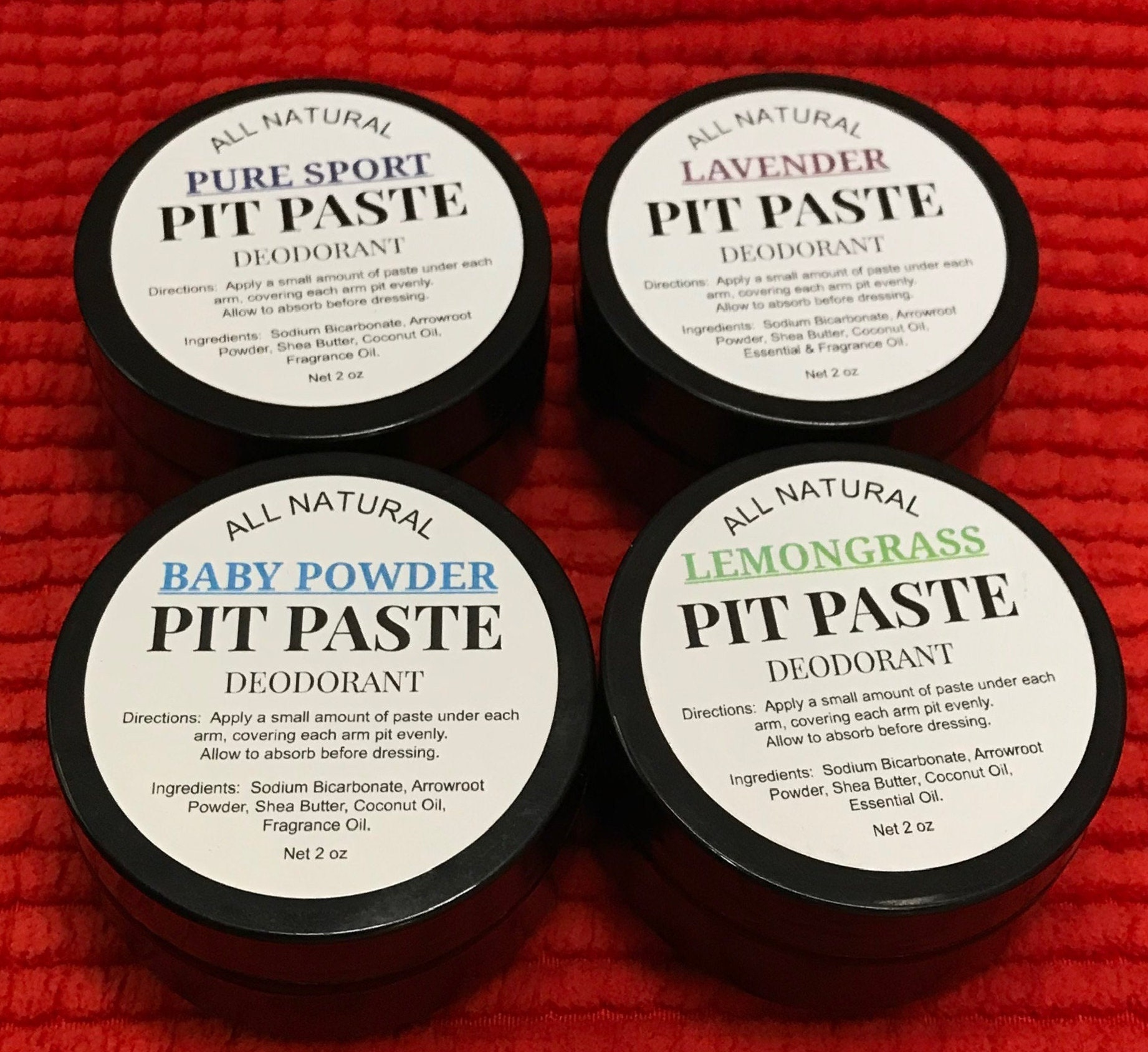 PIT PASTE Organic, All Natural Deodorant - Etsy